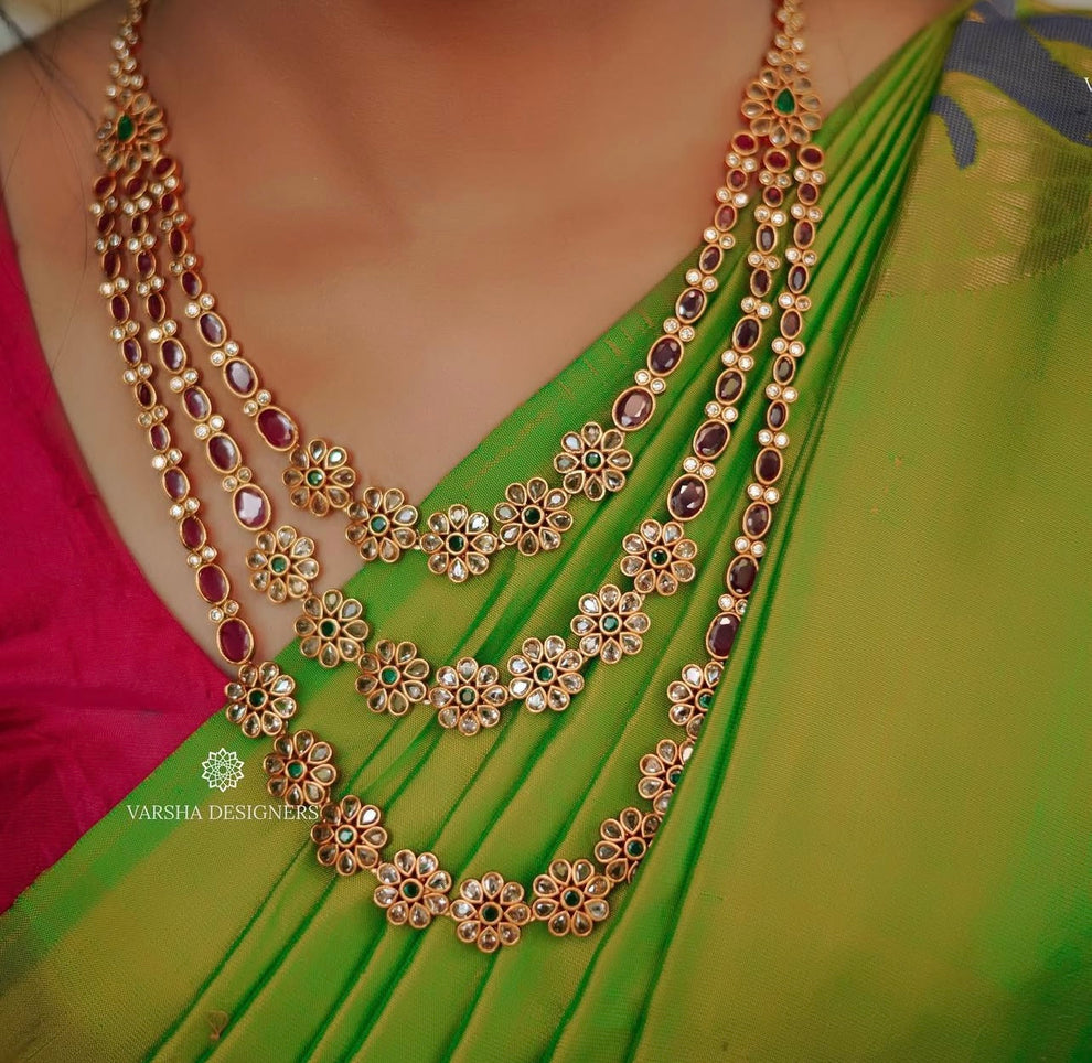 Statement Multi Layered Stone Haram – Varsha Designers